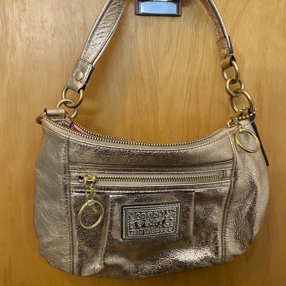 Coach | Bags | Coach Metallic Gold Poppy Bag | Poshmark